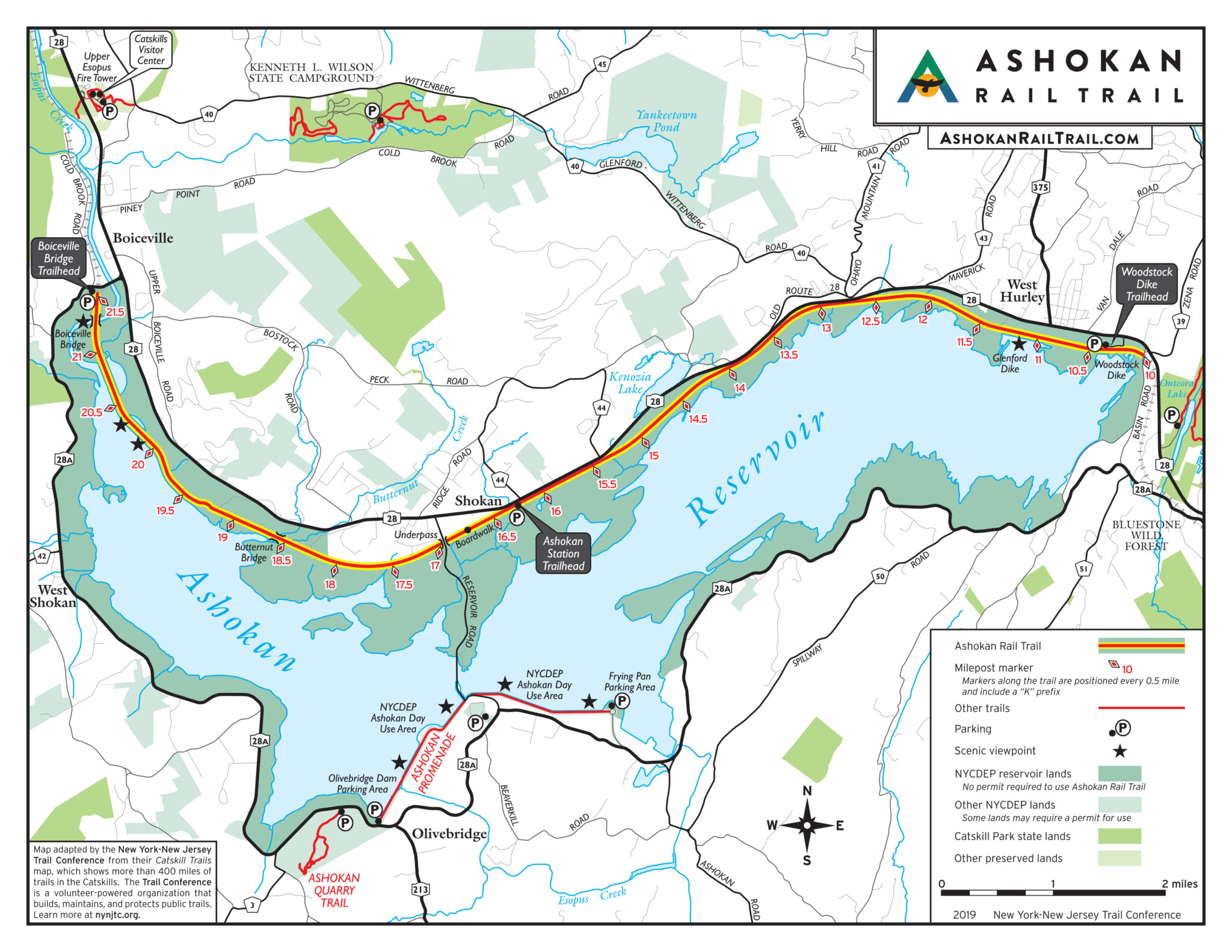 Ashokan Rail Trail Map - New York-New Jersey Trail Conference
