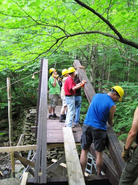 New Trail Bridge Goes Up in Platte Clove - New York-New Jersey Trail ...